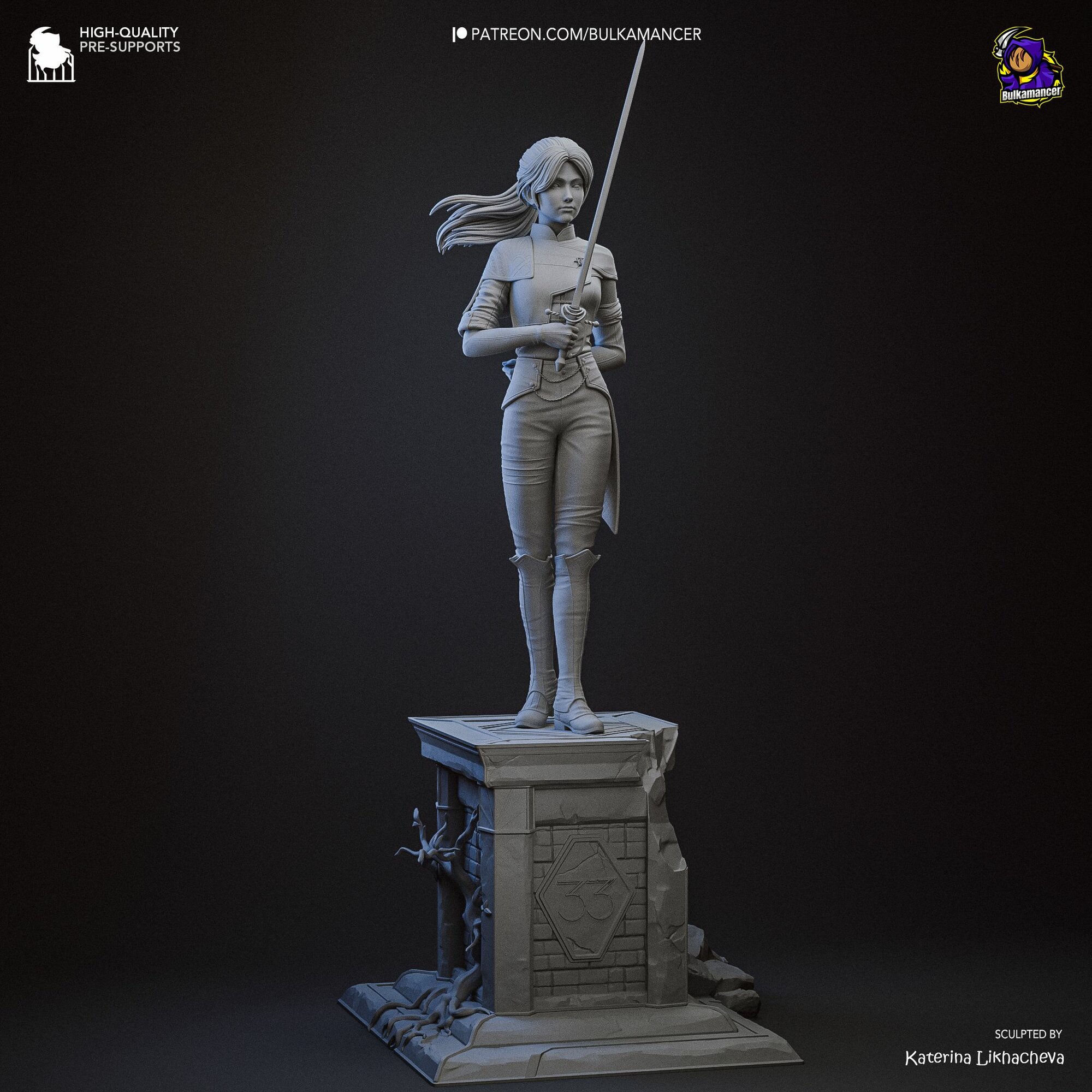 Фигурка под покраску Maelle 341 mm