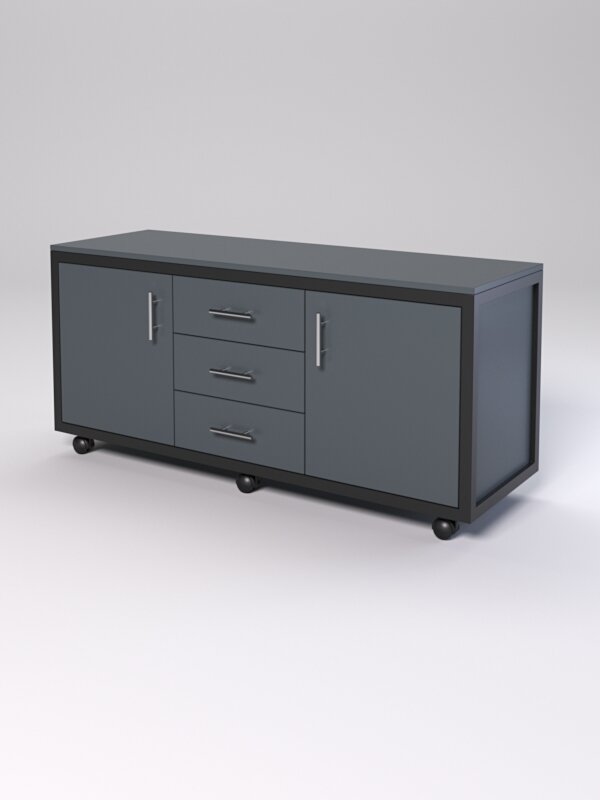 Греденция НТ-350 "стронг" в стиле лофт, Темно-серый. Производитель товара - компания Westcom.