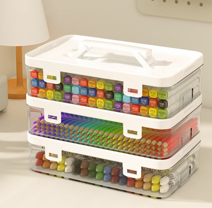 Органайзер DAENERO, для хранения, с крышкой, ручка, для вещей, канцелярии