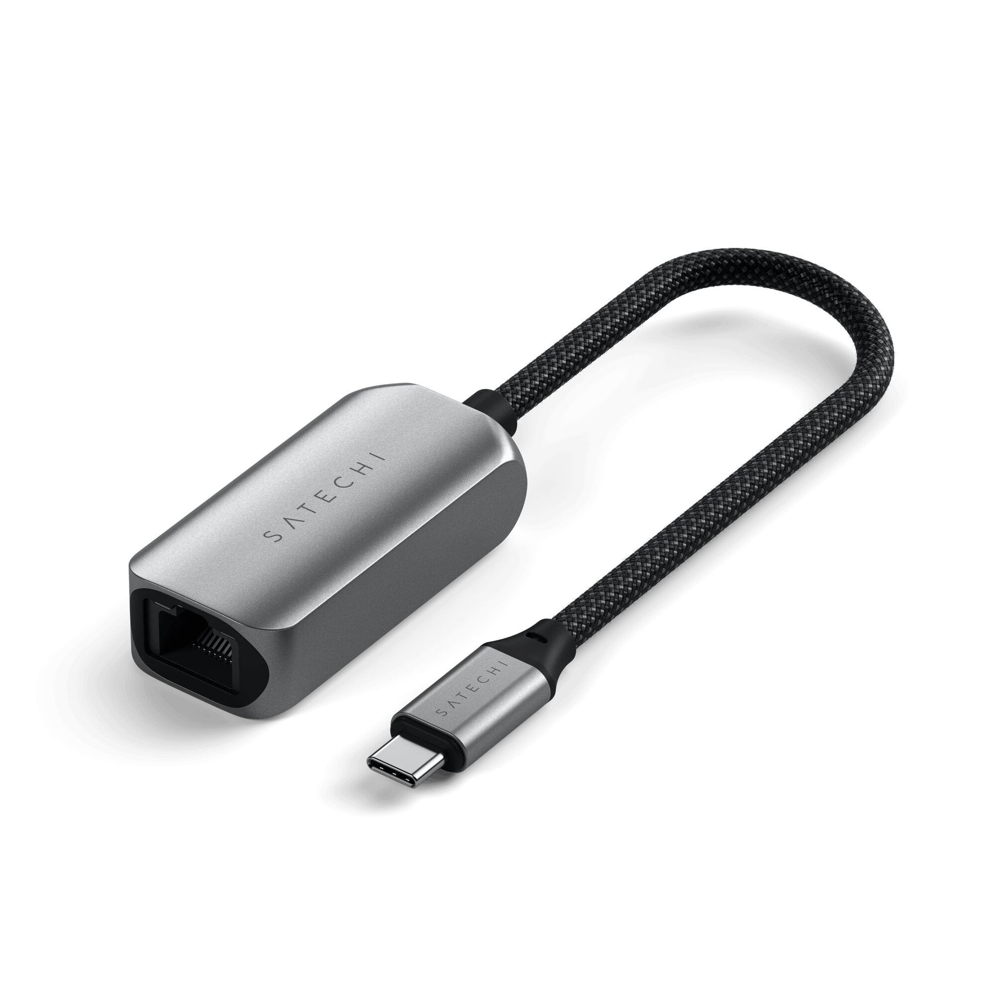Адаптер Satechi с кабель-коннектором USB-C|Gigabit Ethernet Серый космос | Space Gray