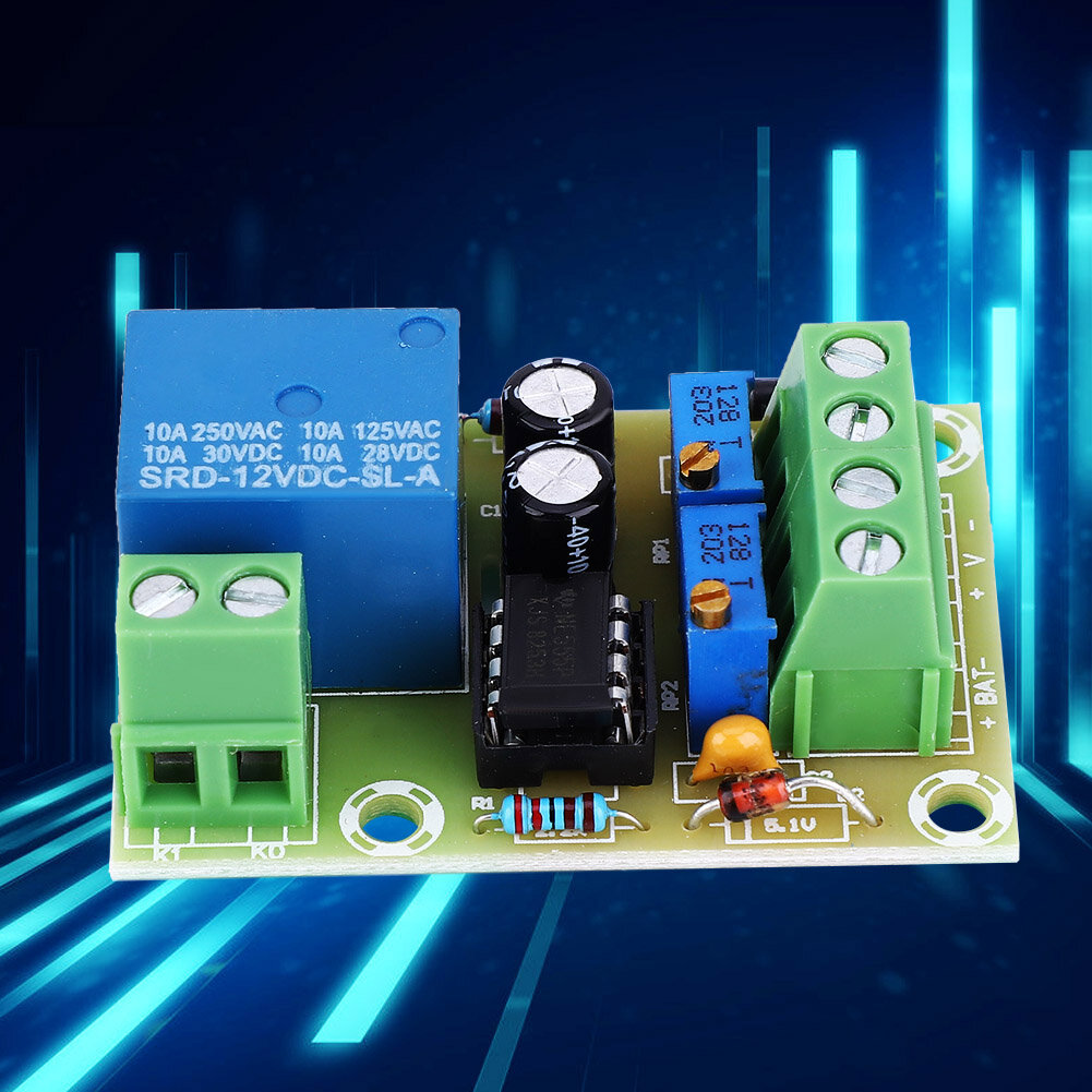 XH-M601 Контроллер зарядки аккумуляторной батареи постоянного тока 12 В Плата управления питанием интеллектуального зарядного устройства