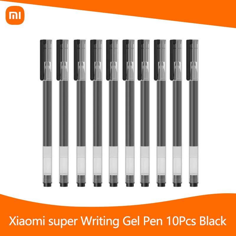 Xiaomi Набор ручек Гелевая, толщина линии: 0.5 мм, цвет: Черный, 10 шт.