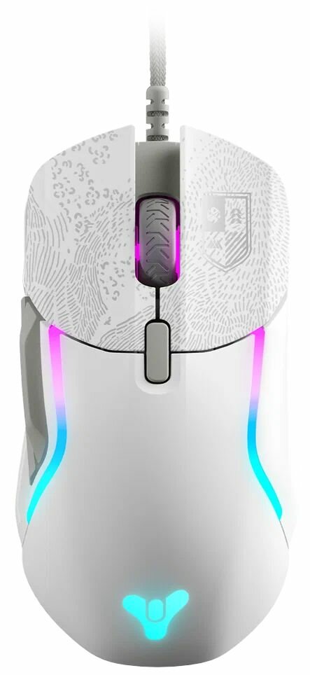 SteelSeries Игровая мышь проводная Rival 5 Destiny Edition, белый