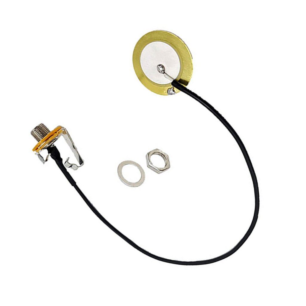 Патч-звукосниматель с гнездом 6,35 мм Гавайская гитара Kalimba Thumb Qin звукосниматель-медь BJ5