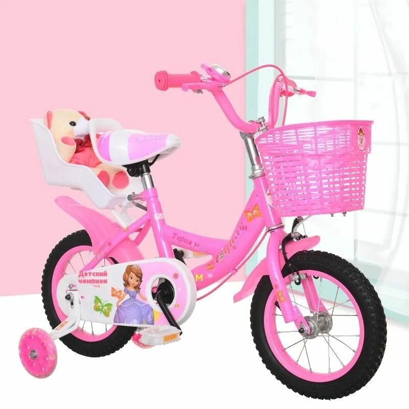 Велосипед подростковый, 18", для девочек, сталь, 5-7 лет, розовый