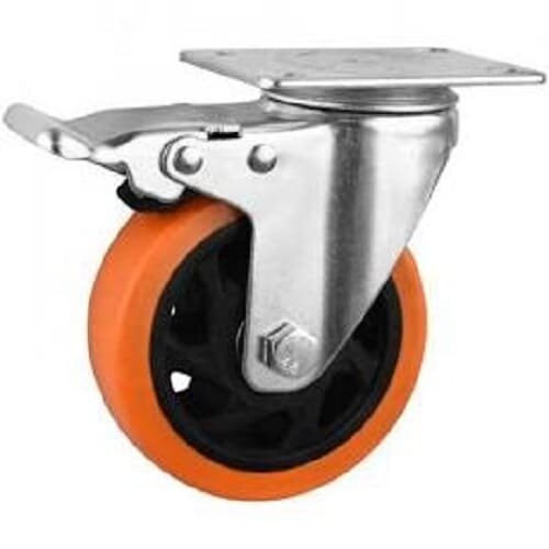 Колесо ПВХ 100 мм с тормозом LongWay SCB PVC 42