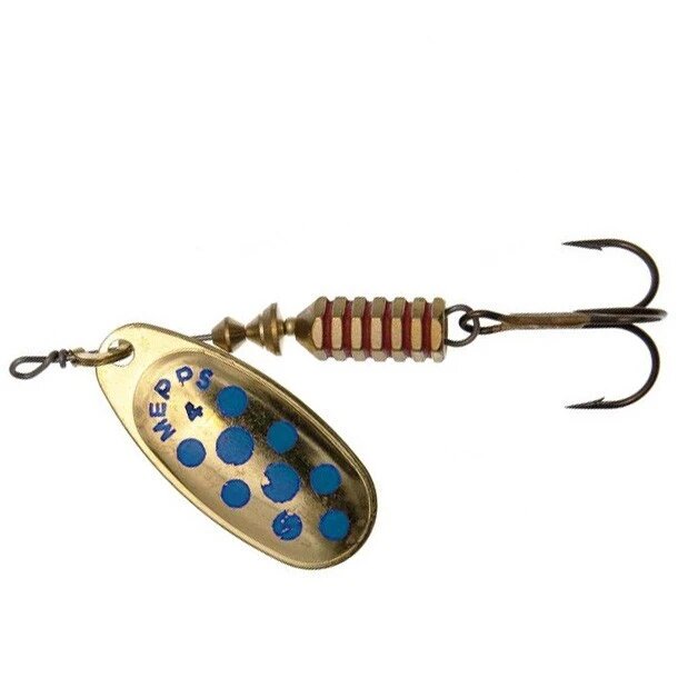 Вращающаяся Блесна Mepps Comet Decoree №4, вес 8 гр, OR points bleus cd-4-o-bs. made in France.