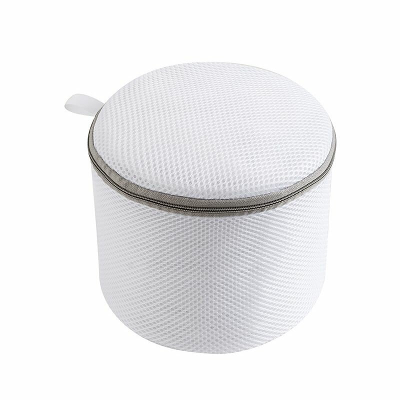 Мешок для стирки нижнего белья, сетчатая застежка-молния, мешок для белья, бюстгальтер для машинной стирки, белая ткань, серая молния