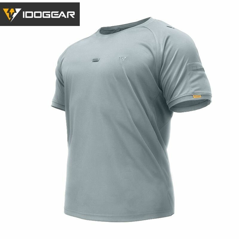 Охотничий футболка IDOGEAR летняя Дышащая спортивная одежда тренажерного зала быстросохнущая 3114