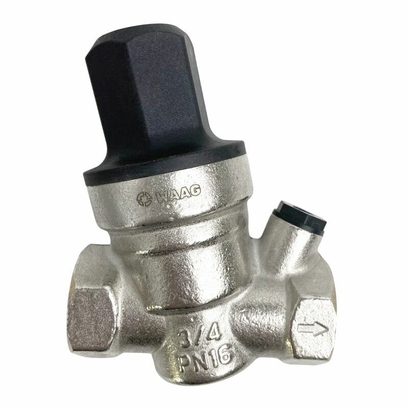 Редуктор давления мембранный, регулируемый 3/4", PN16, WAAG RV,3 бар.