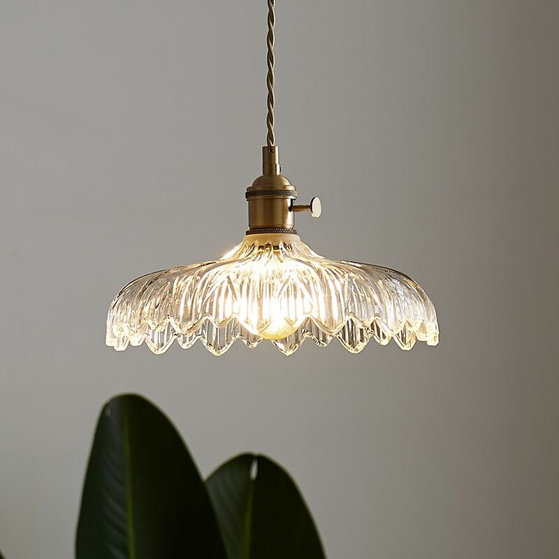 Современная минималистичная декоративная люстра из меди и стекла-good value