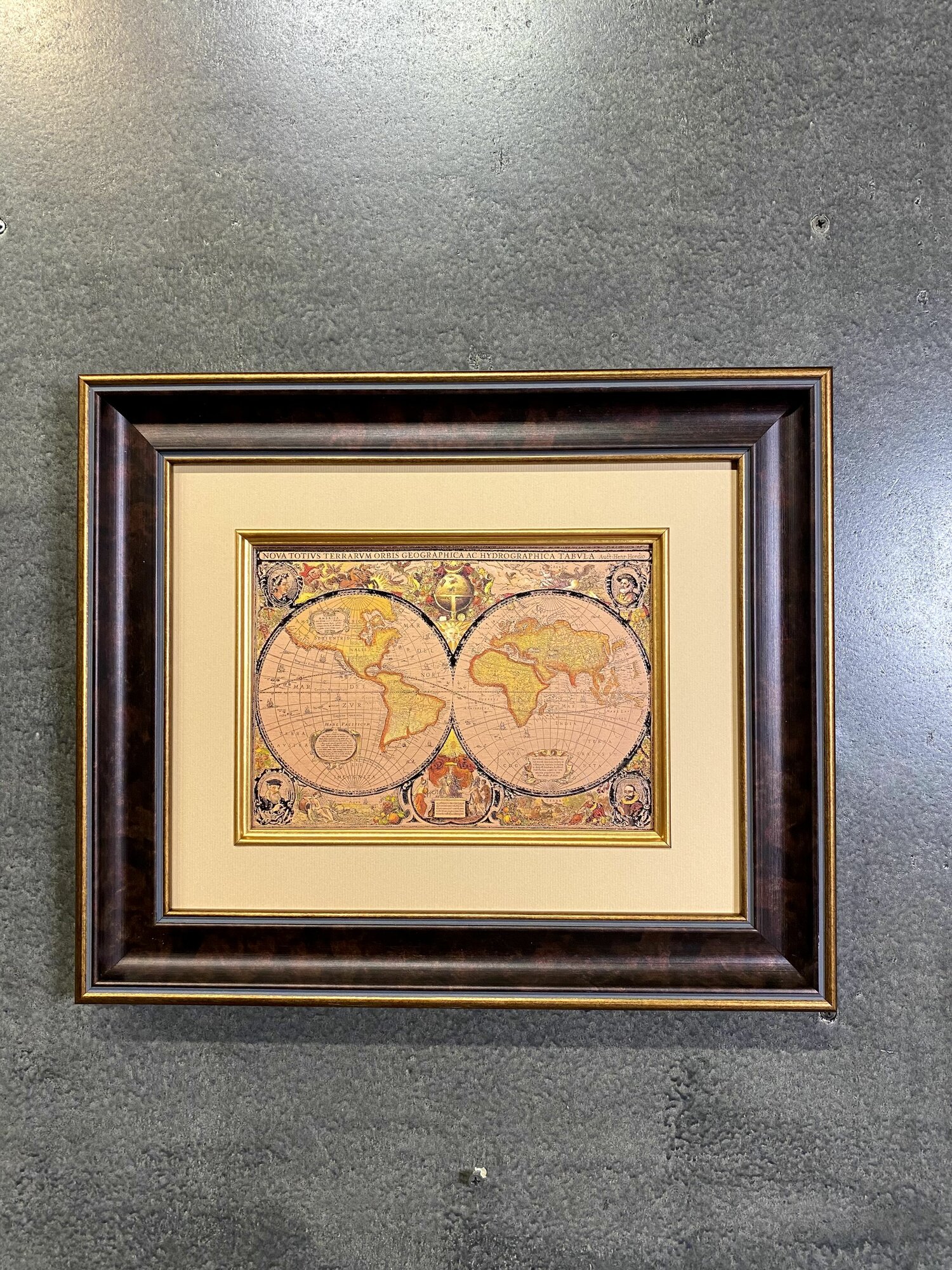 Гравюра Карта мира