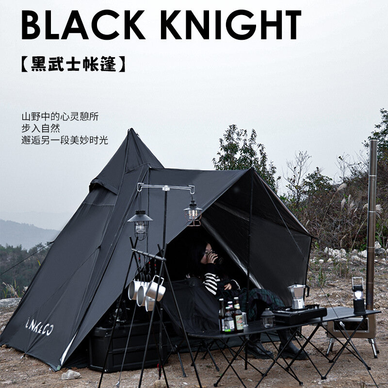 Палатка Keith Titanium Black Warrior Pyramid, 2-слойная, 320x260x200 см, для 2-3 человек