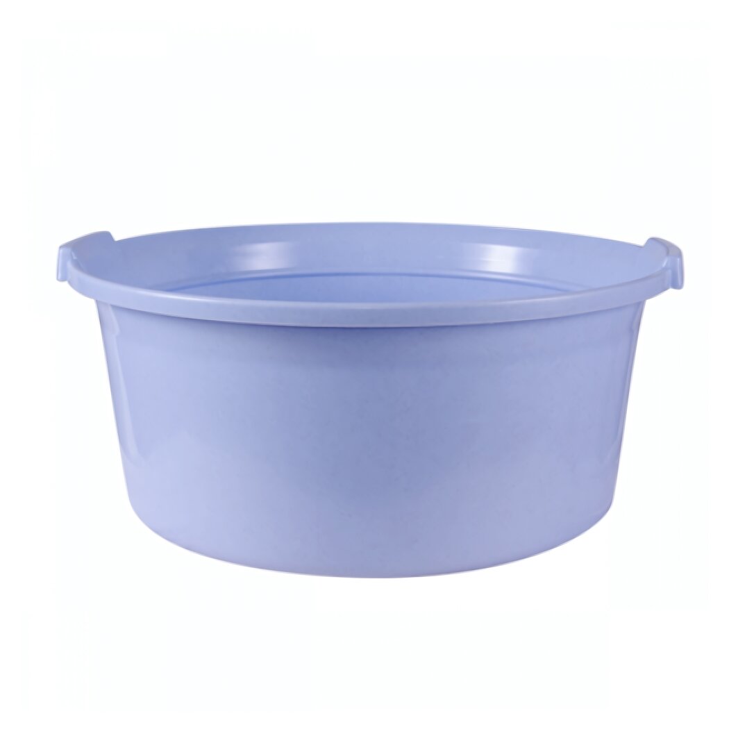 Таз пластиковый 15 л, круглый, микс цветов, удобные ручки для переноски