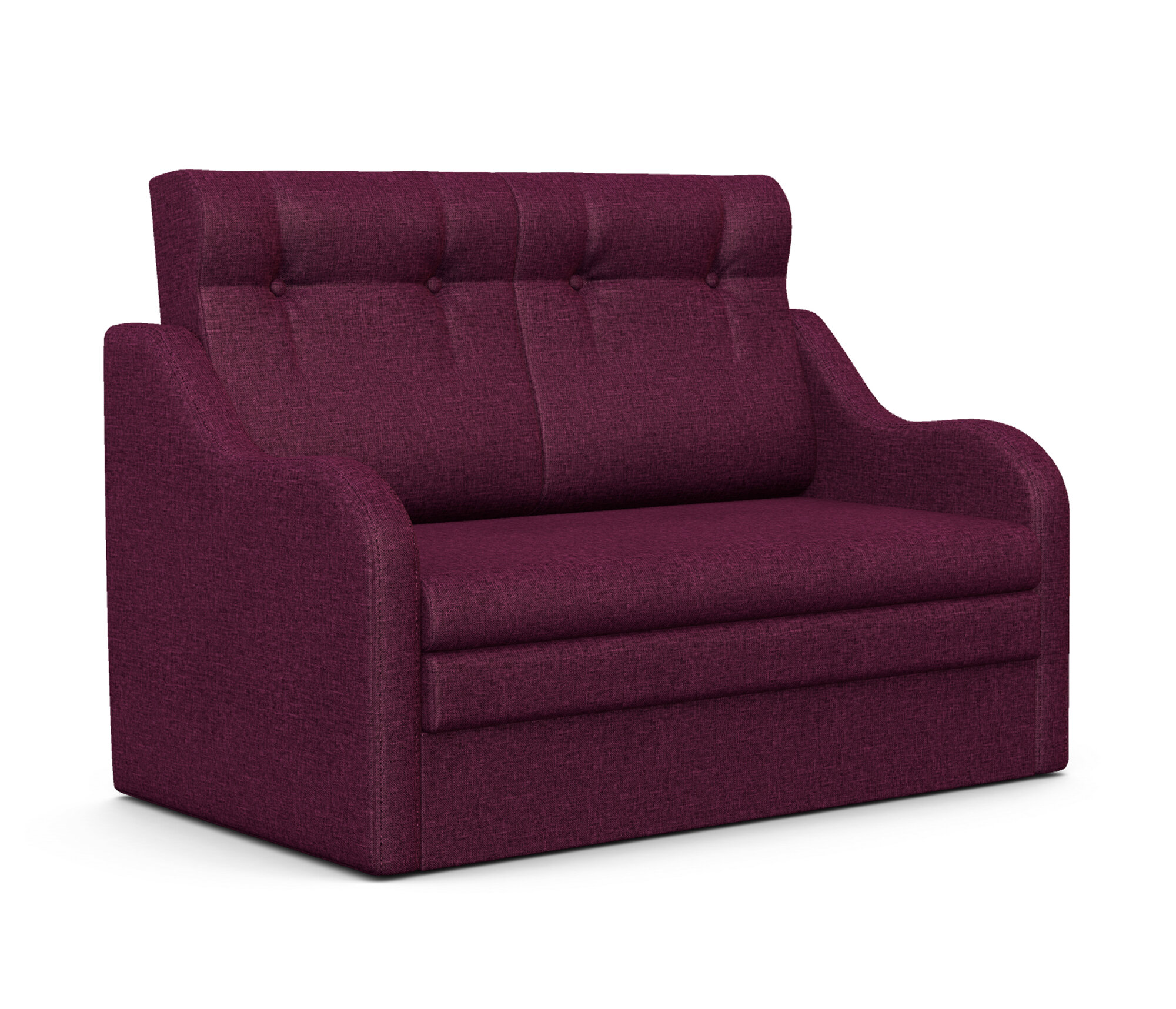 Диван-кровать Классика 2В, Малютка, раскладной, рогожка фиолетовый