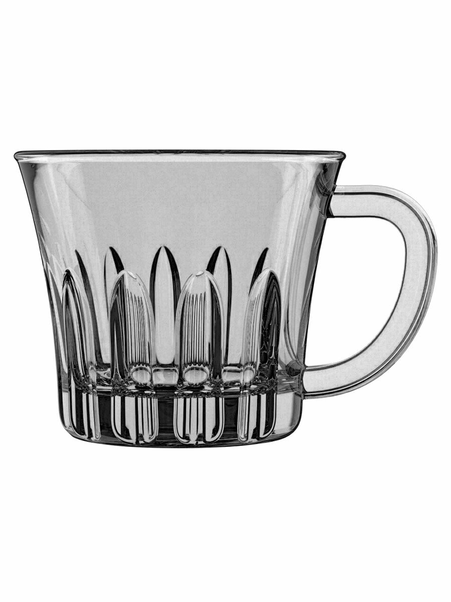 Кружка Гусь-хрустальный стеклянная, 260 мл, Графит без рисунка