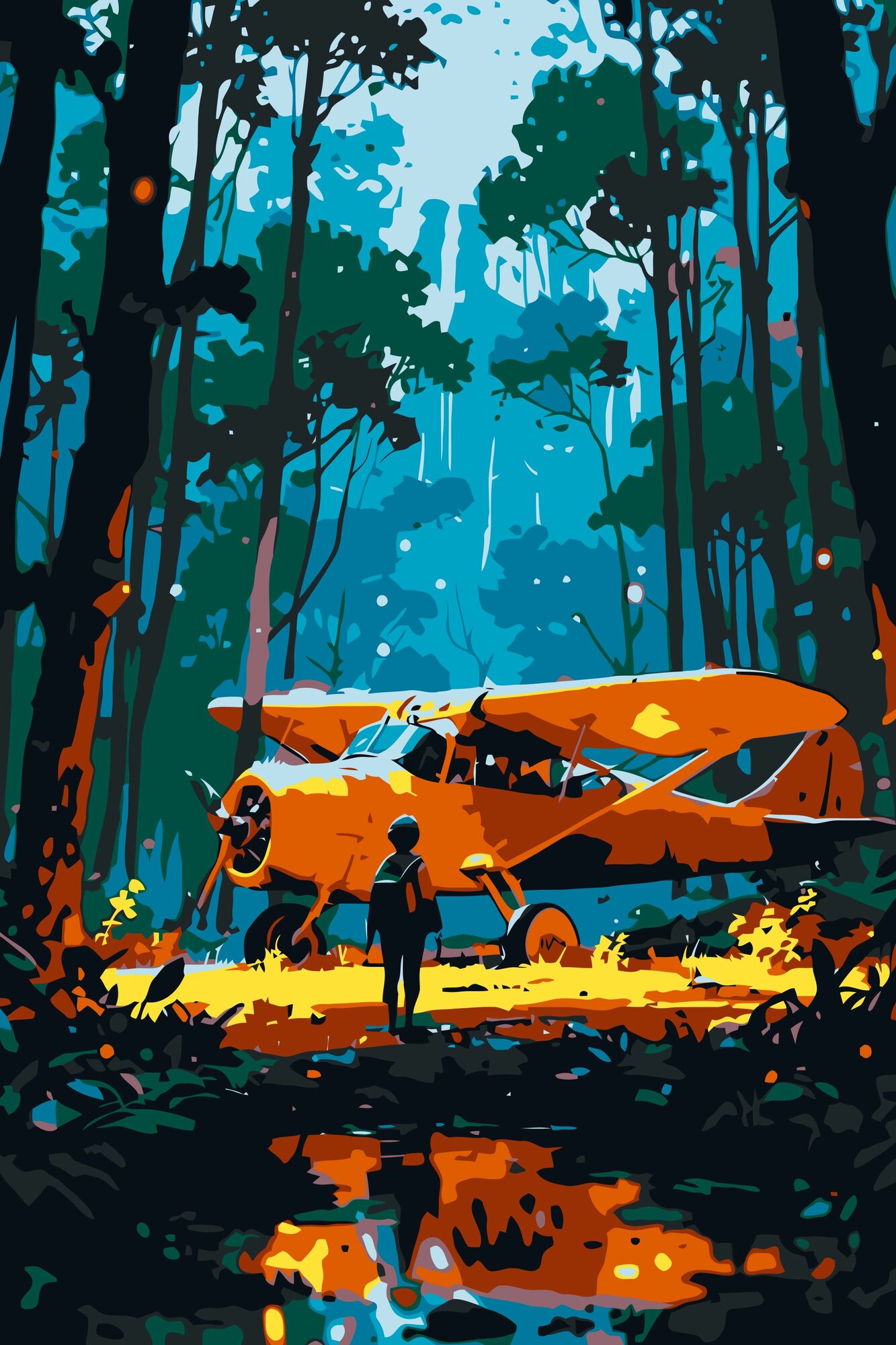 Детская картина по номерам E3178 "Самолеты" 20x30