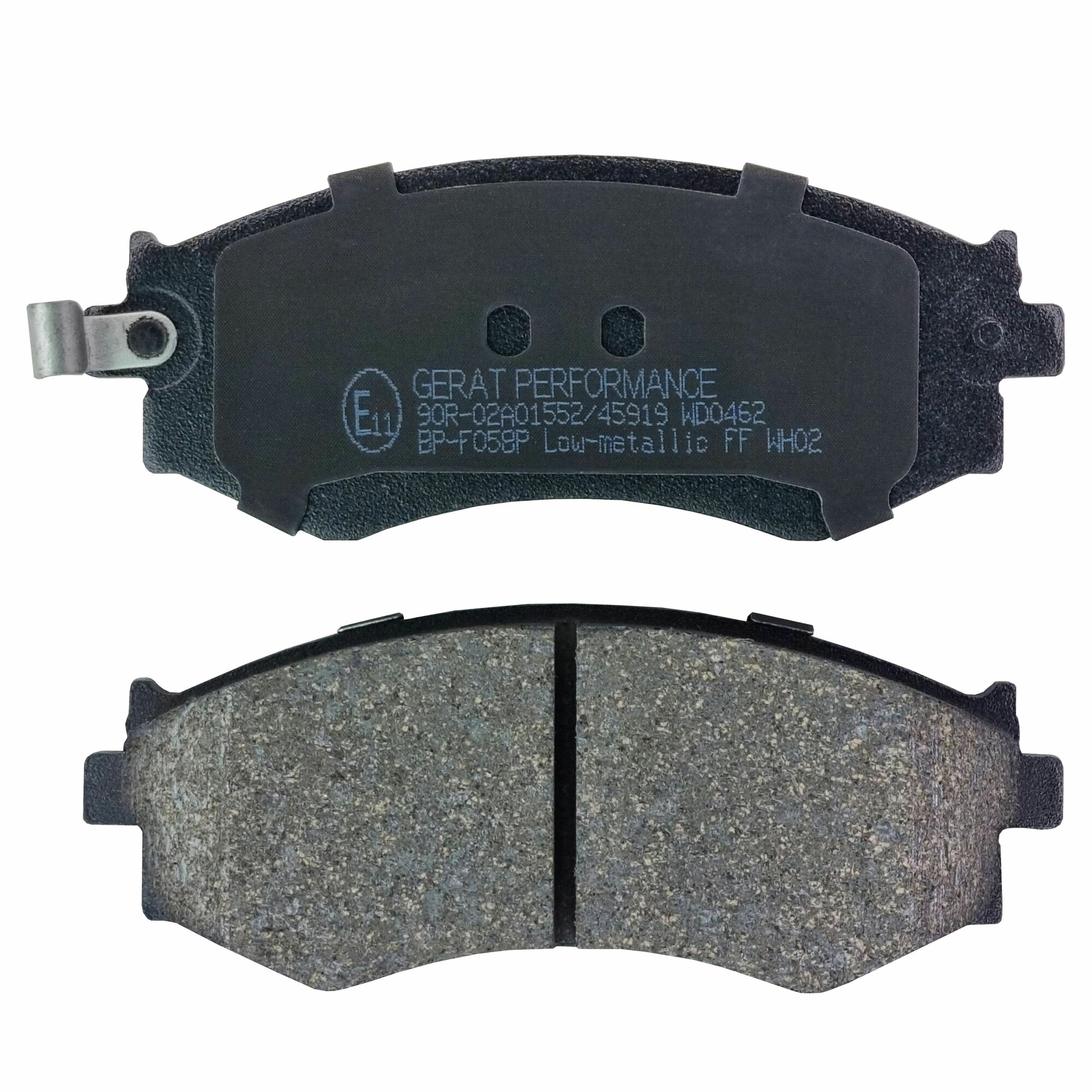 Тормозные колодки Gerat BP-F058P (передние) Low-metallic