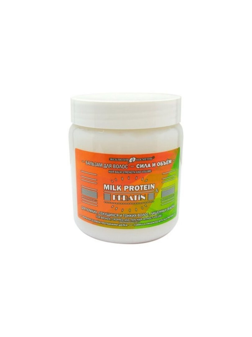 Эксклюзивкосметик Бальзам для волос Milk Protein & Keratin, Восстановление и питание, 500 г