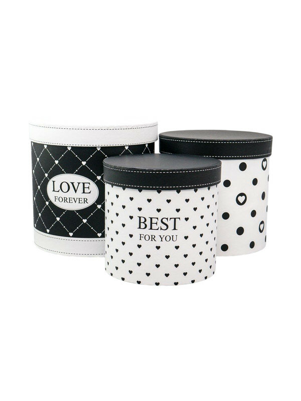Набор коробок 3в1 цилиндр, Best Love