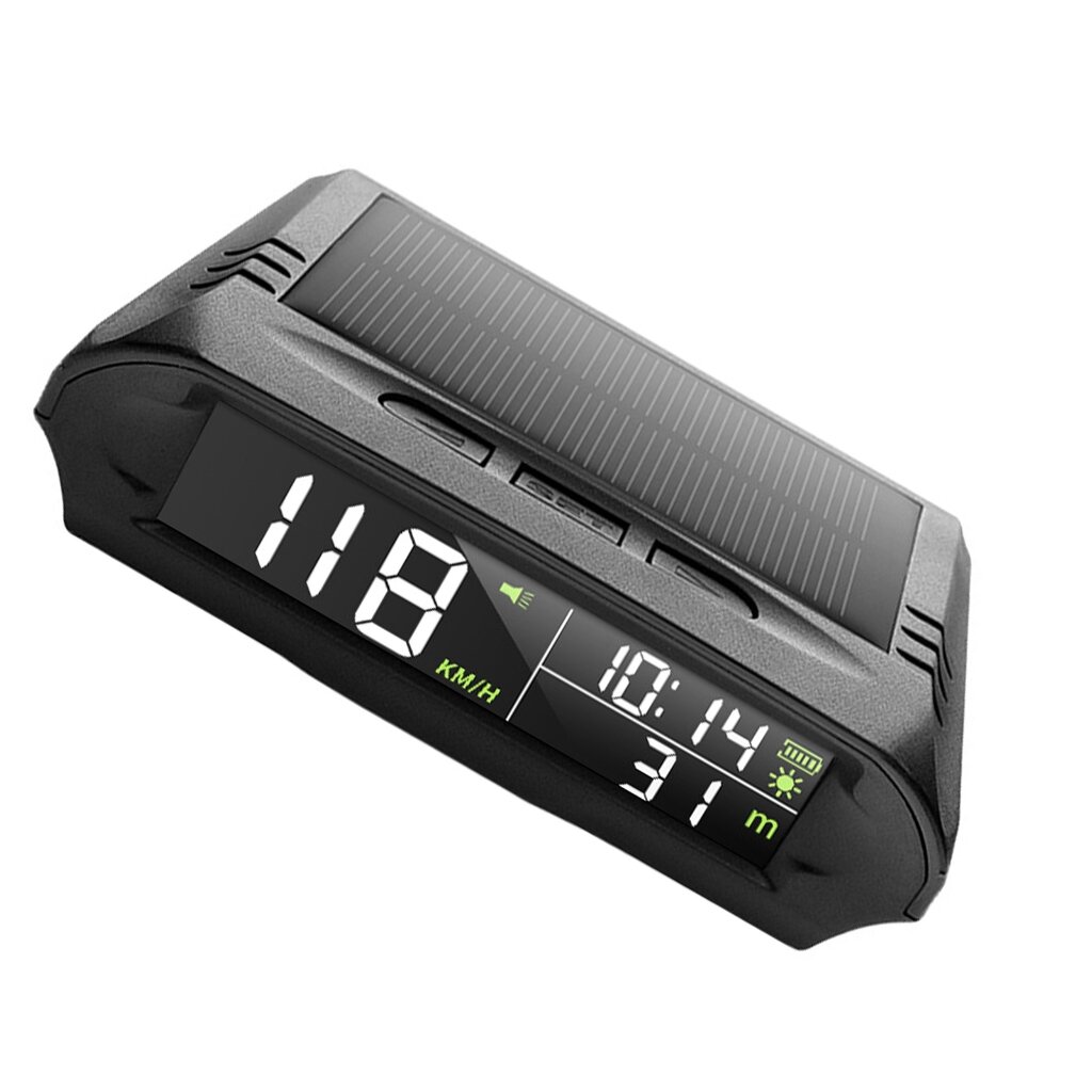 Автомобильный HUD На солнечной Энергии С Головным дисплеем Батарея 1000 мАч Информация о транспортном средстве В режиме реального Времени Экран Высокой Яркости Простая Установка
