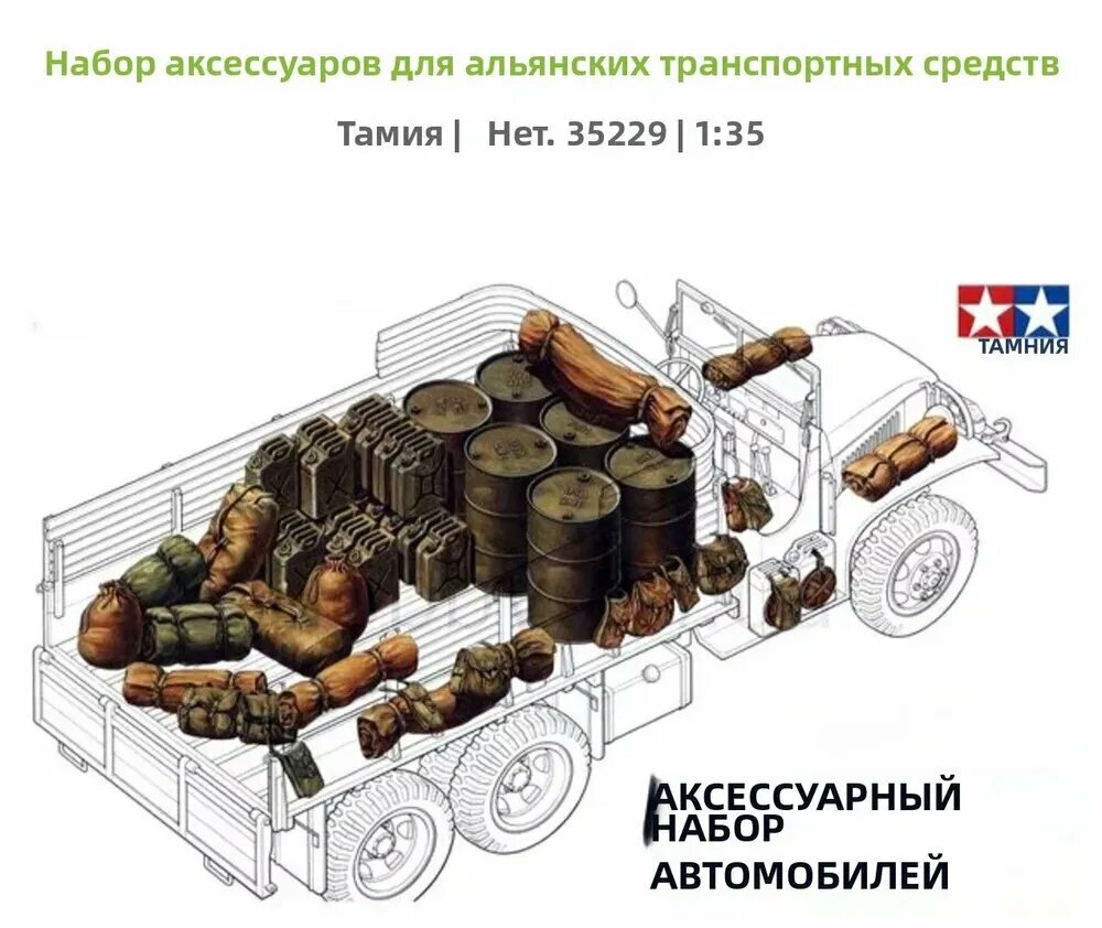 Tamiya 35229 1/35 Набор аксессуаров для союзных транспортных средств