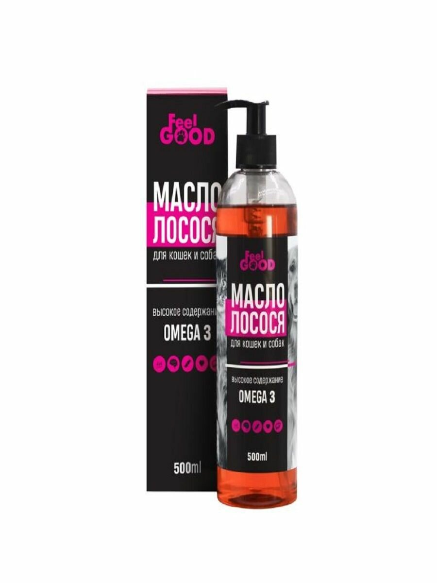 FeelGOOD Масло лососевое Омега 3 флакон 500 мл