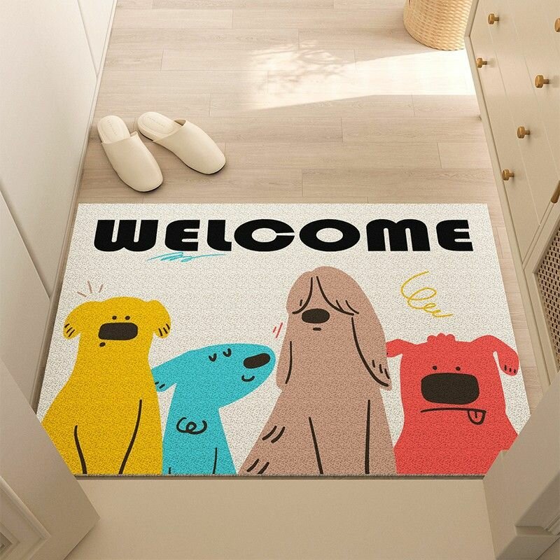 Коврик "Собака-ремонтник", искусственный войлок, микрофибра, ткань с силиконовым напылением，50*80