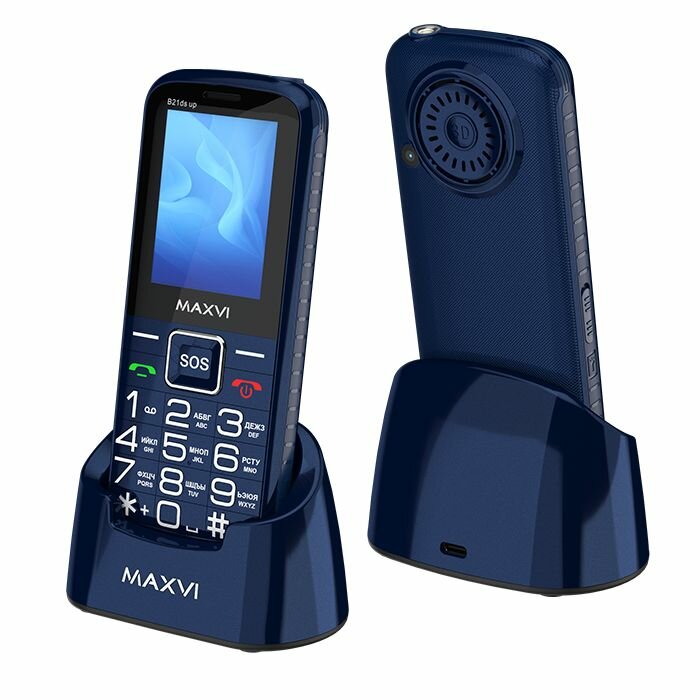 Мобильный телефон Maxvi B21ds up, Синий / Blue / кнопочный /