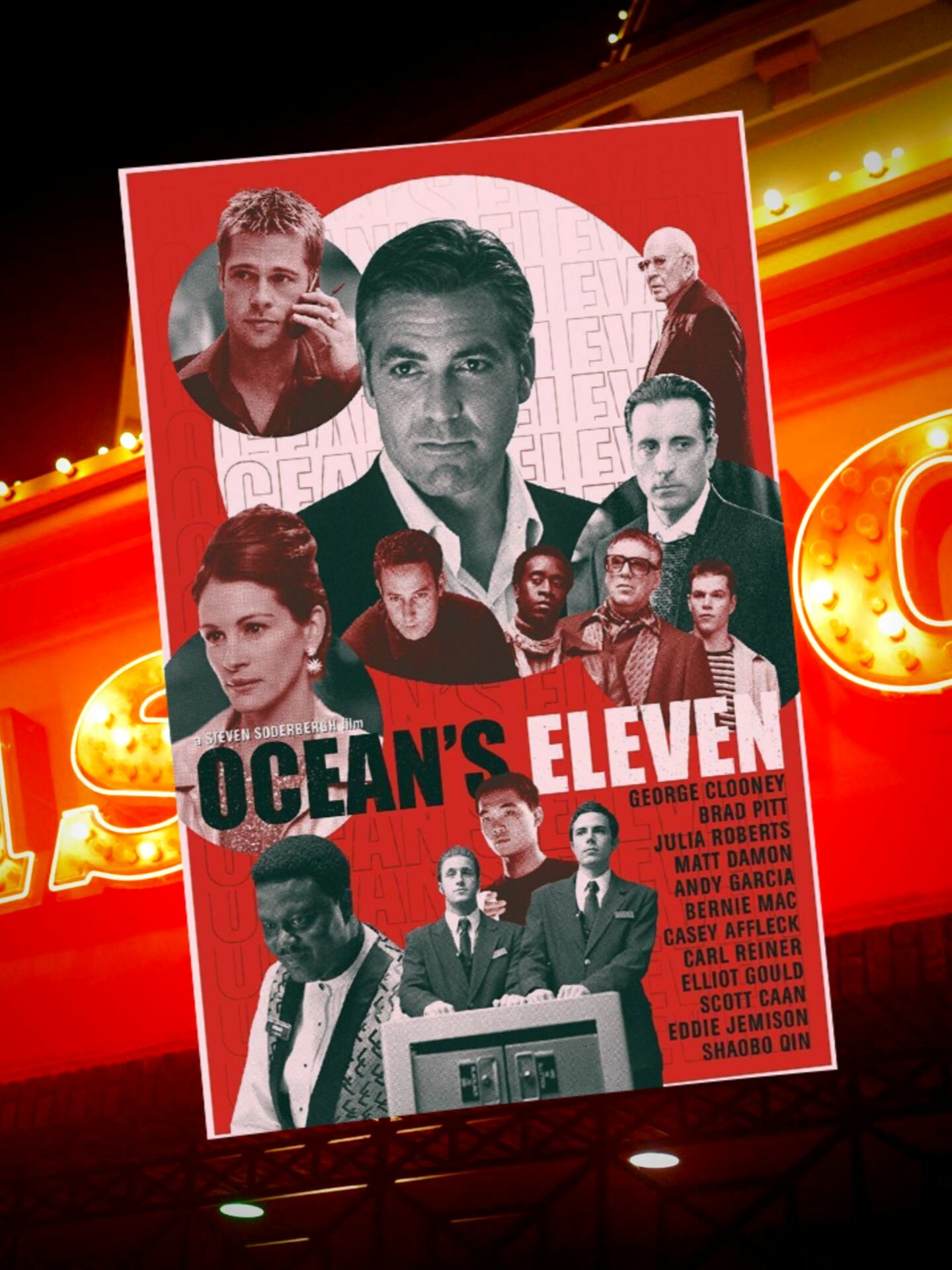 Постер pinterest "Одиннадцать друзей Оушена (альт.)", 29х42, А3, глянцевый