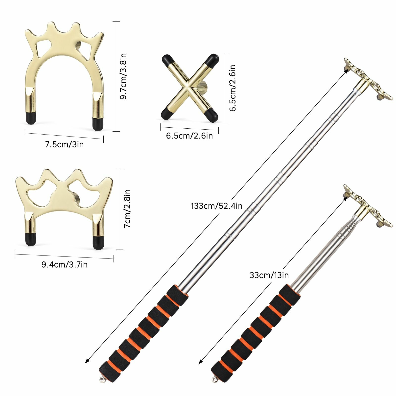 Выдвижной кий для бильярда, кий для снукера, кий для пула, с тремя съемными латунными головками
