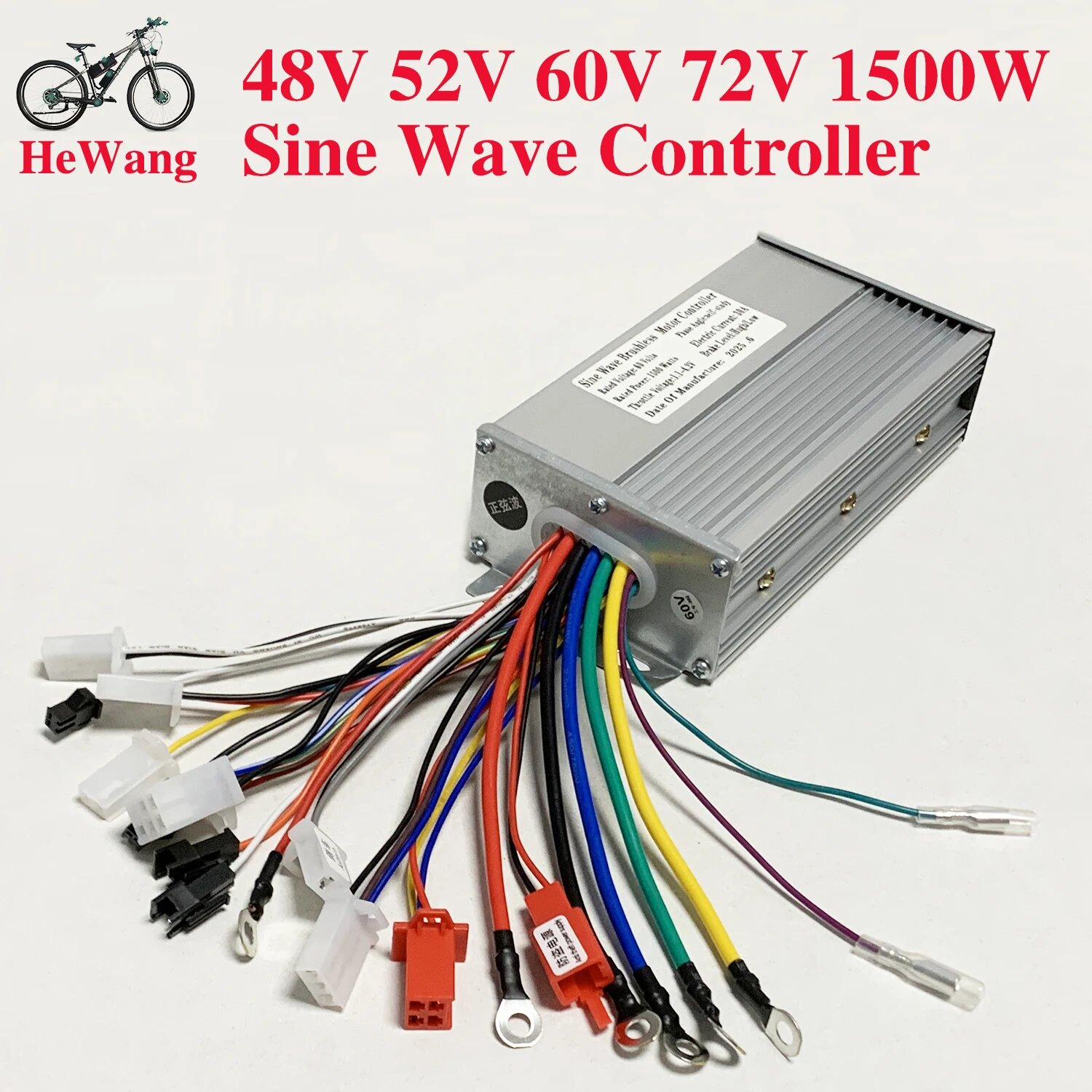 Контроллер электровелосипеда 48-72V 1500W Sine Wave