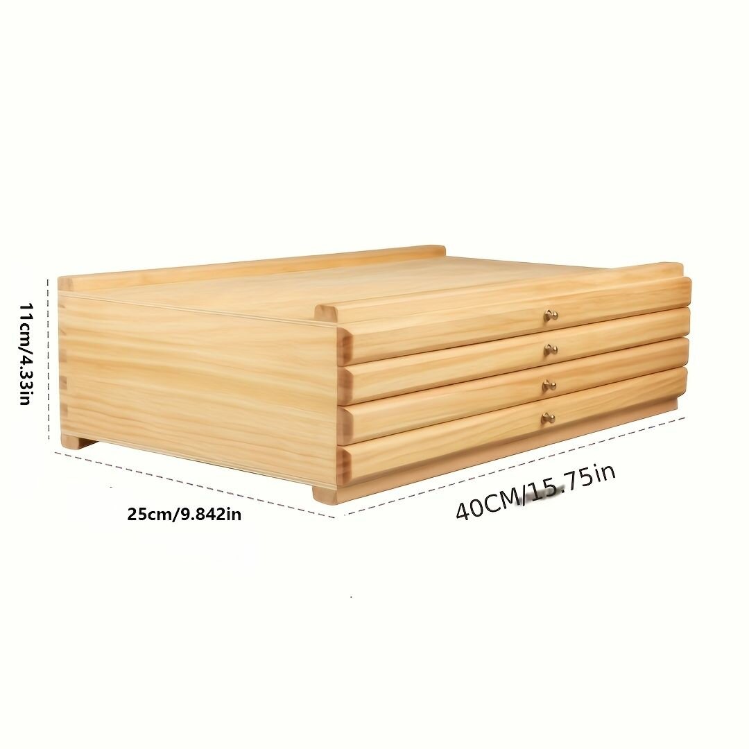 4-х уровневый деревянный органайзер для художника с ящиками - многосекционная конструкция для карандашей, маркеров, кистей и инструментов - портативный