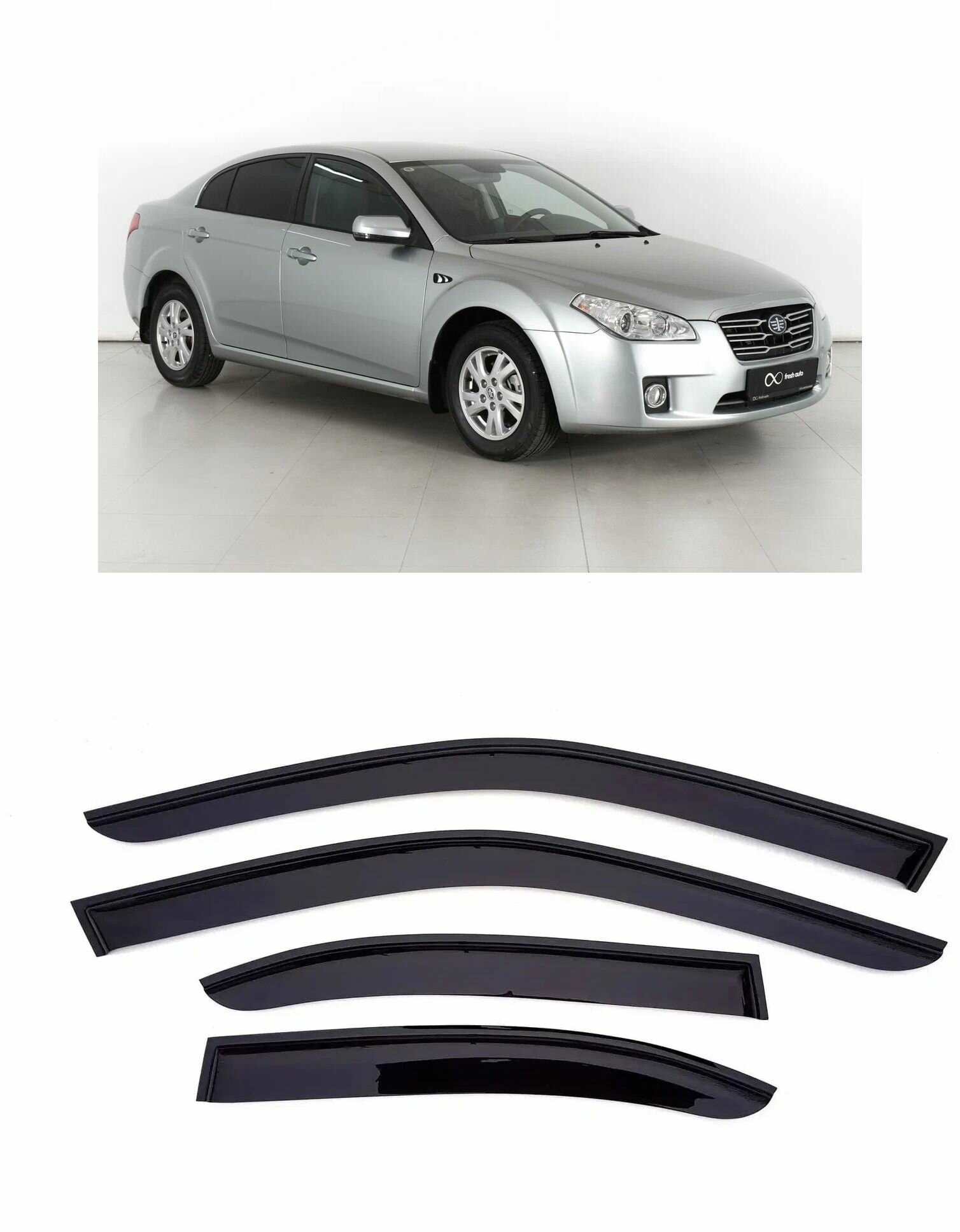 Дефлекторы боковых окон FAW Besturn Фав Бестурн B50 (2013-2016) дефлекторы окон