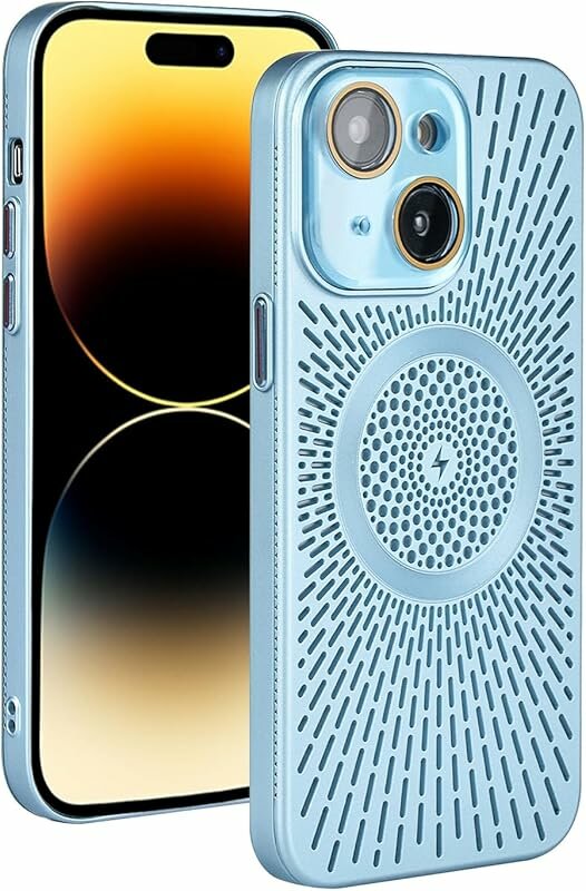 Защитная оболочка для iPhone 16, магнитная защита от падения MagSafe, рассеивающая тепло в виде сот, легкая и дышащая, защита объектива