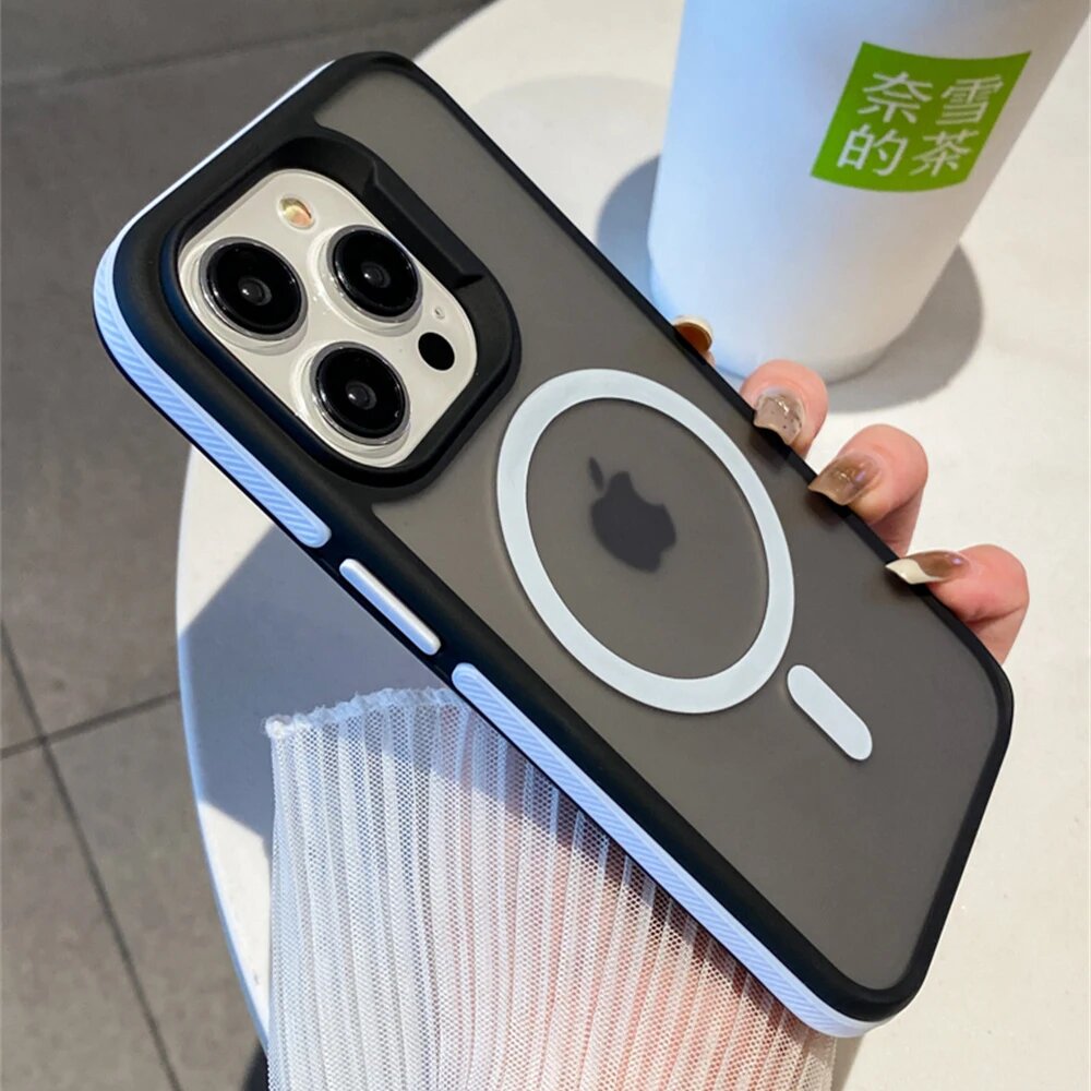 Оригинальный матовый магнитный чехол для телефона Magsafe для iPhone 16, 15, 17 Pro Max 14, 13, 12, 11, противоударный чехол с беспроводной зарядкой