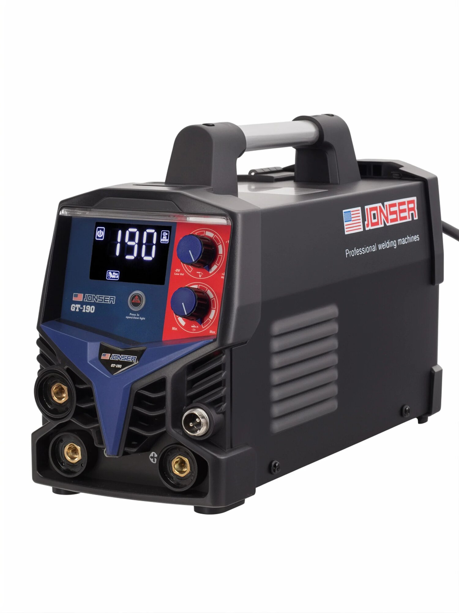 Сварочный инверторный полуавтомат Jonser GT-190 3 в 1 синергетическое управление без газа