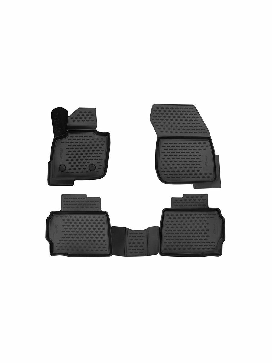 Коврики 3D в салон для FORD Mondeo (V, Vr), 2014-, 4 шт. (ПУ, повышенная износостойкость) / / Форд Мондео