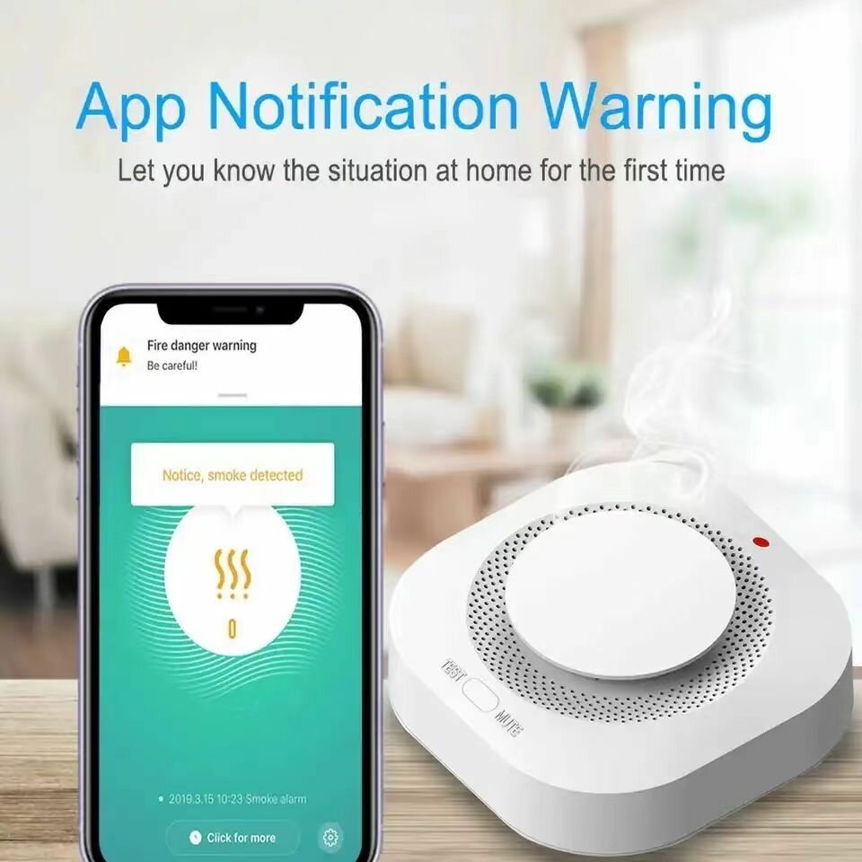 WiFi Tuya smart приложение для обнаружения дыма push/детектор дыма