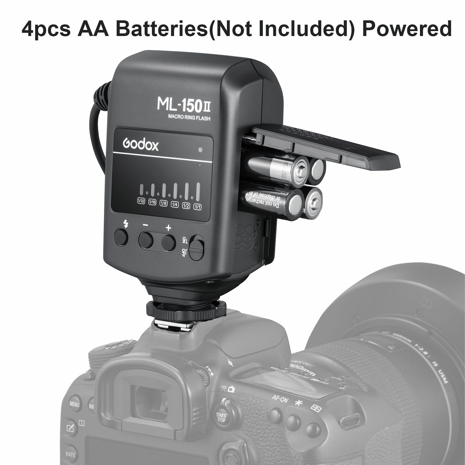 Кольцевая макровспышка Godox ML-150II, ведущее число 12,