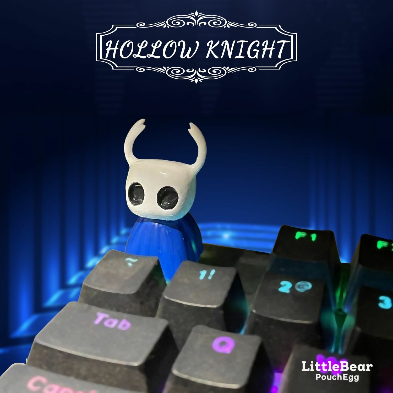 Кейкапы для клавиатуры Hollow Knight: Маленький Рыцарь 1 шт, стиль Холлоунеста