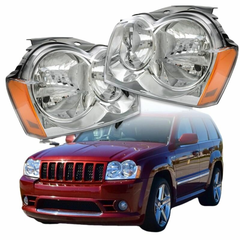 Фары автомобильные, 2 шт, арт. Для 2005 2006 2007 jeep Grand Cherokee фара в сборе