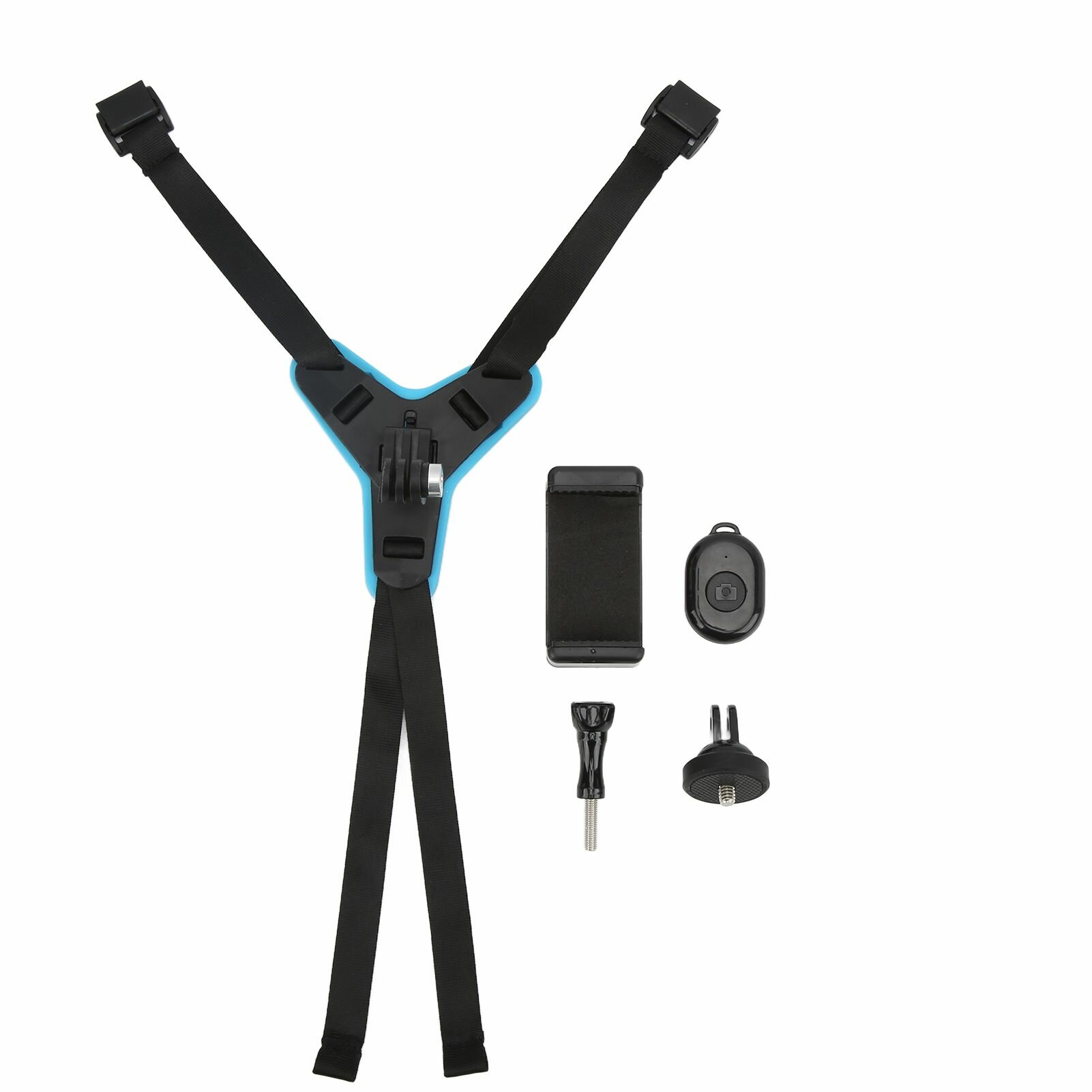 Легкий противоскользящий держатель для телефона на подбородок мотоциклетного шлема, синий, совместим с большинством шлемов