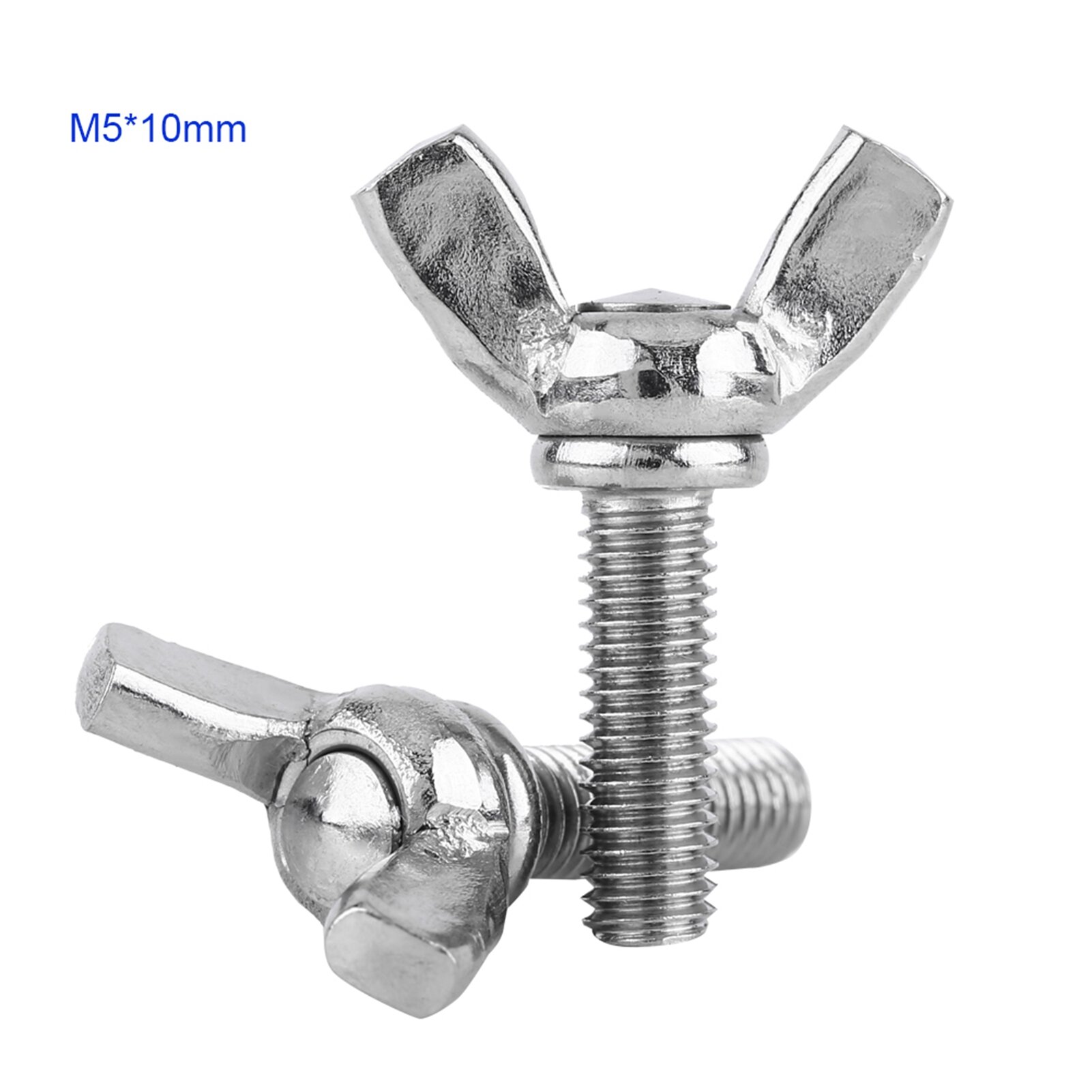 5 шт. в упаковке винтов-болтов из нержавеющей стали 304 для крепления деталей в форме крыла бабочки (M5 * 10 мм)