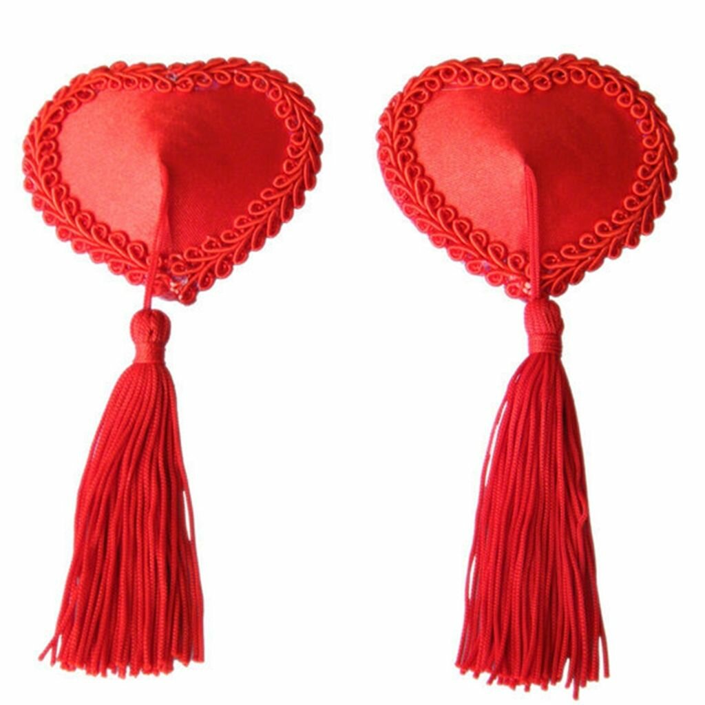 Женская наклейка на грудь с кисточкой в стиле 9