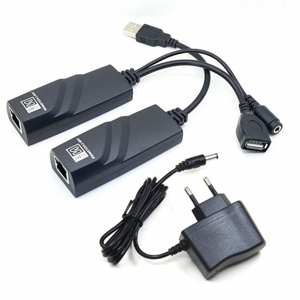 Удлинитель сетевого кабеля USB 2.0-RJ45 европейского стандарта