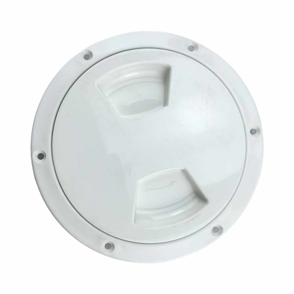 Веерообразная глянцевая крышка люка на палубе, съемная крышка-4 дюйма белого цвета