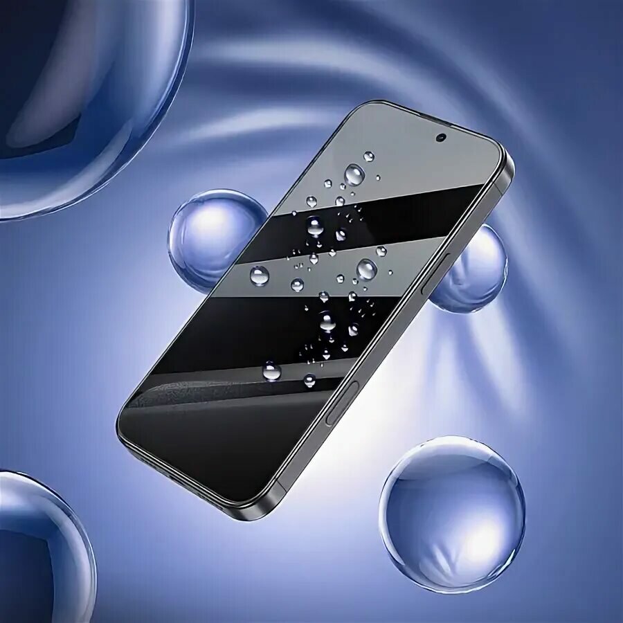 Защитное стекло iPhone 15Pro, JUHUAXIN, Black, антишпион, стекло, стекло защитное, анти пальцы , Анти слом HD SCREEN