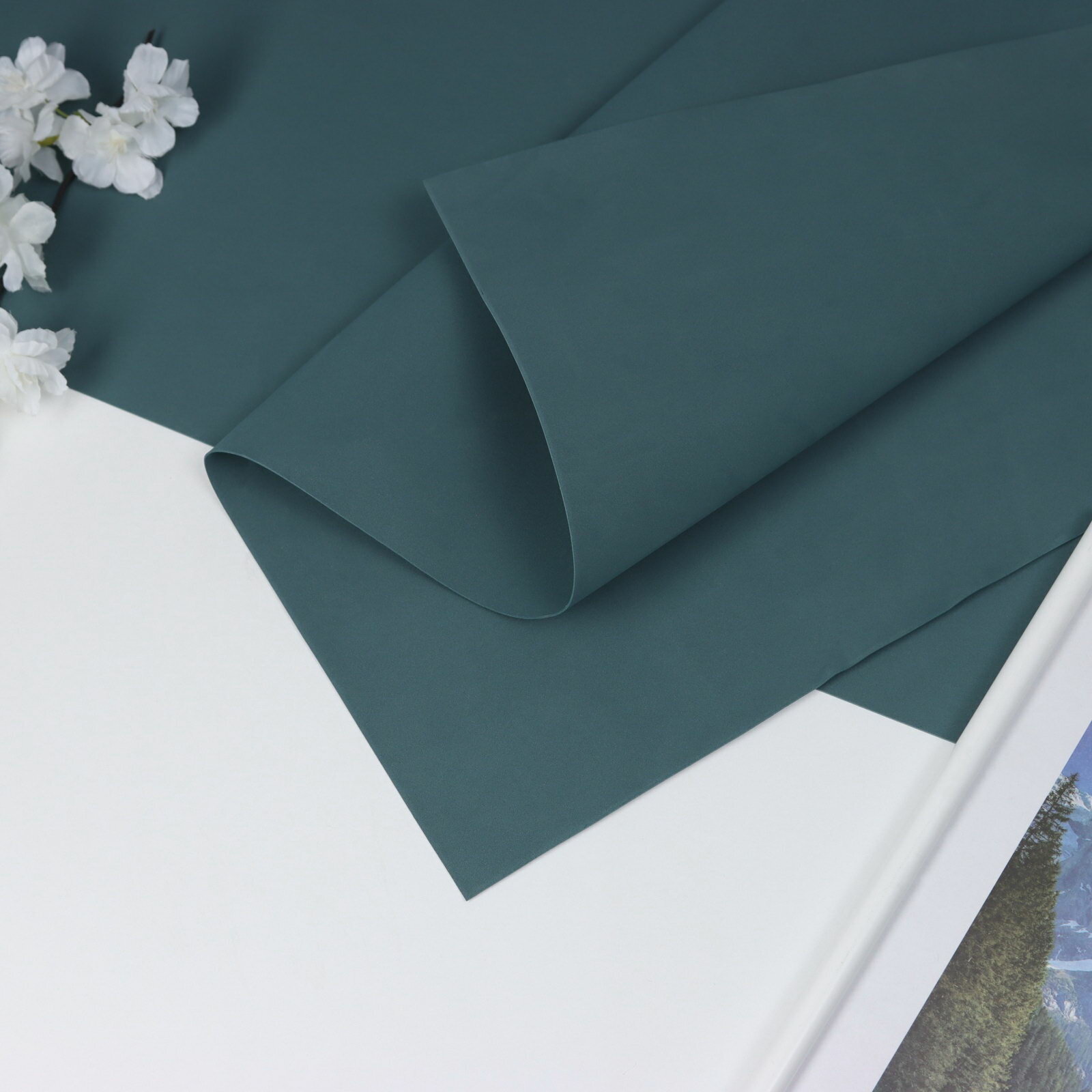 Фоамиран иранский, 0.8-1 мм, тёмно-синий/188, 60x70 см, особенность: бархатный(ая), 10 шт.