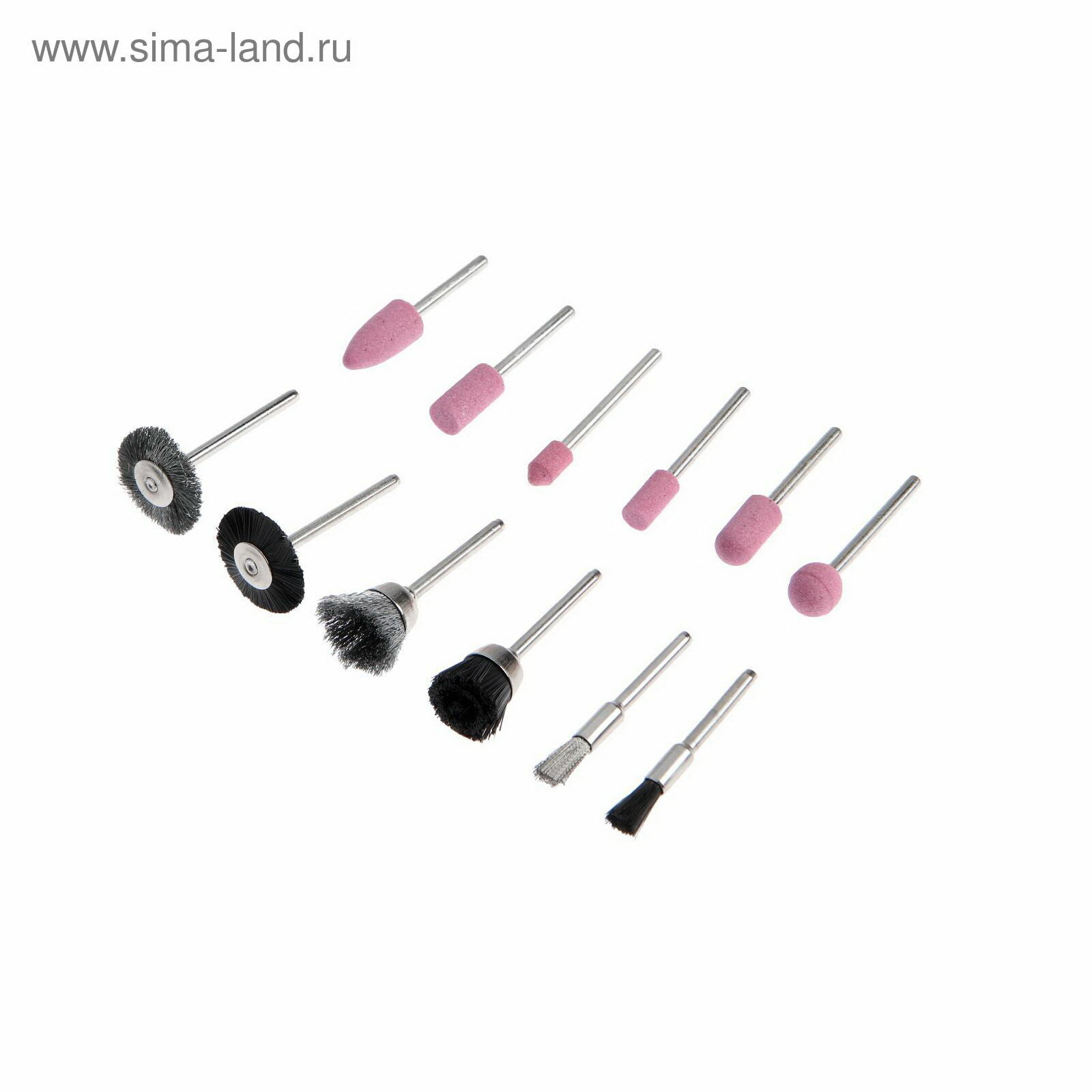 Набор насадок для граверов и бормашин диаметр хвостовика 3 мм, 12 шт.